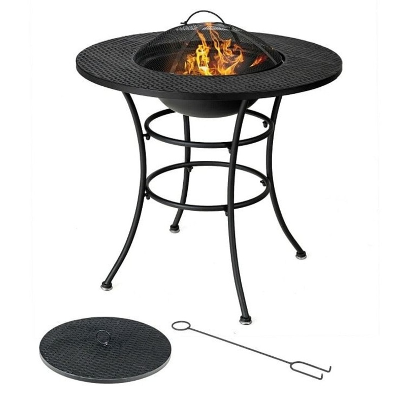 4-in-1 Fire Pit, Grill, Ice Bucket, and Dining Table by Smith Distributors
