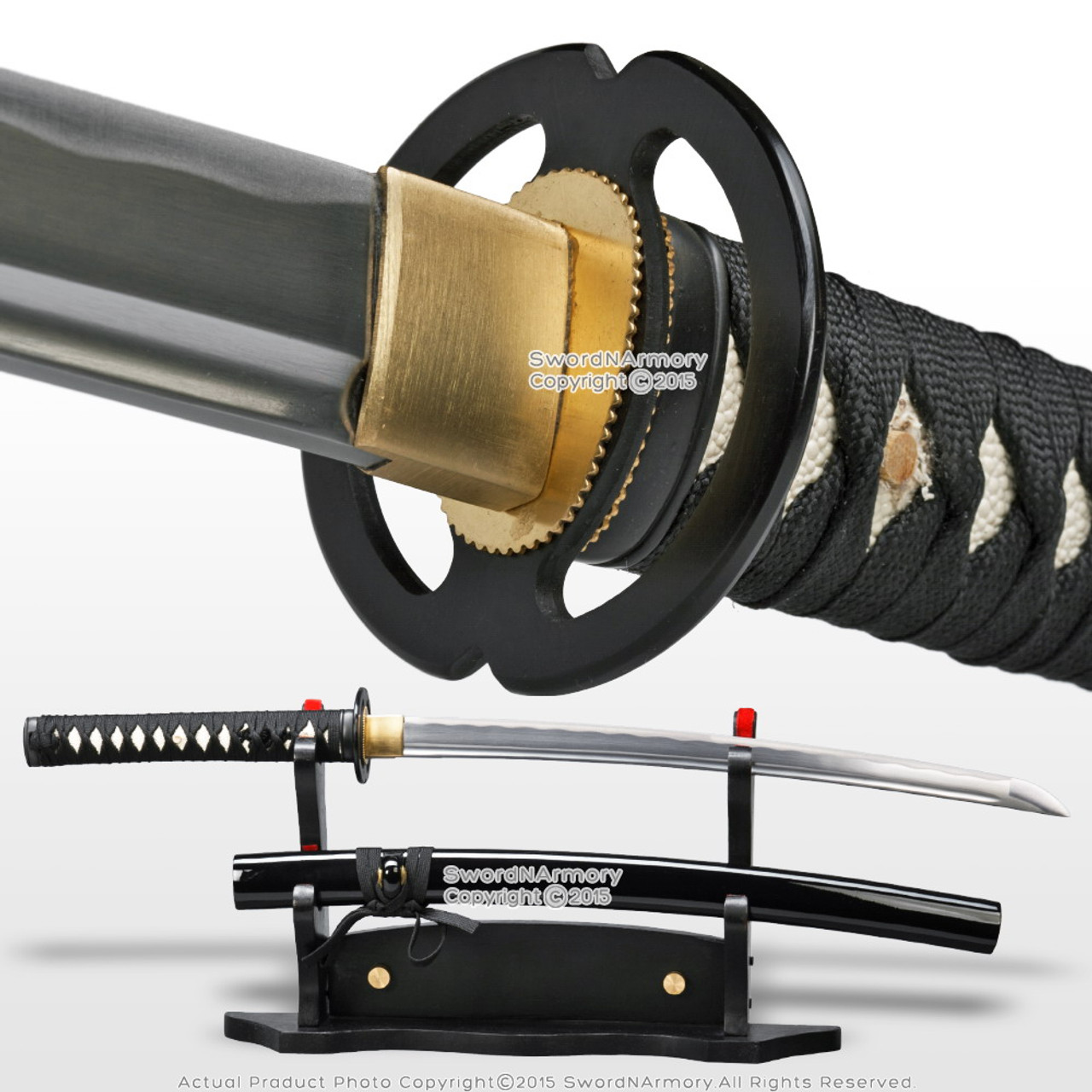 Musashi Tsuba Handmade Wakizashi Samurai Sword Shoto Medium Size Katana ...