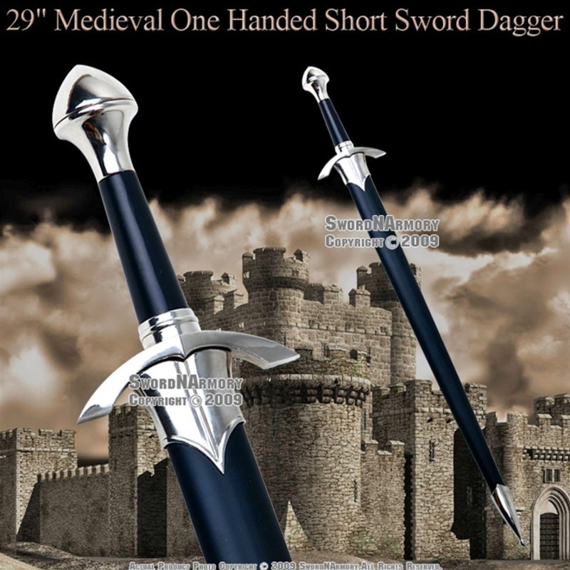 29" Medieval One Handed Medieval Crusader Arming Sword With Sheath Larp ...