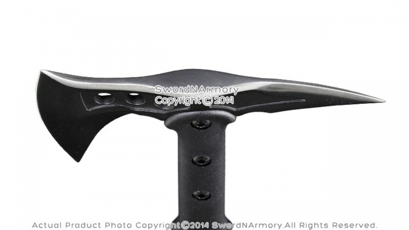 15" Functional Black Camping Survival Hatchet Tactical Axe W/ Spike ...