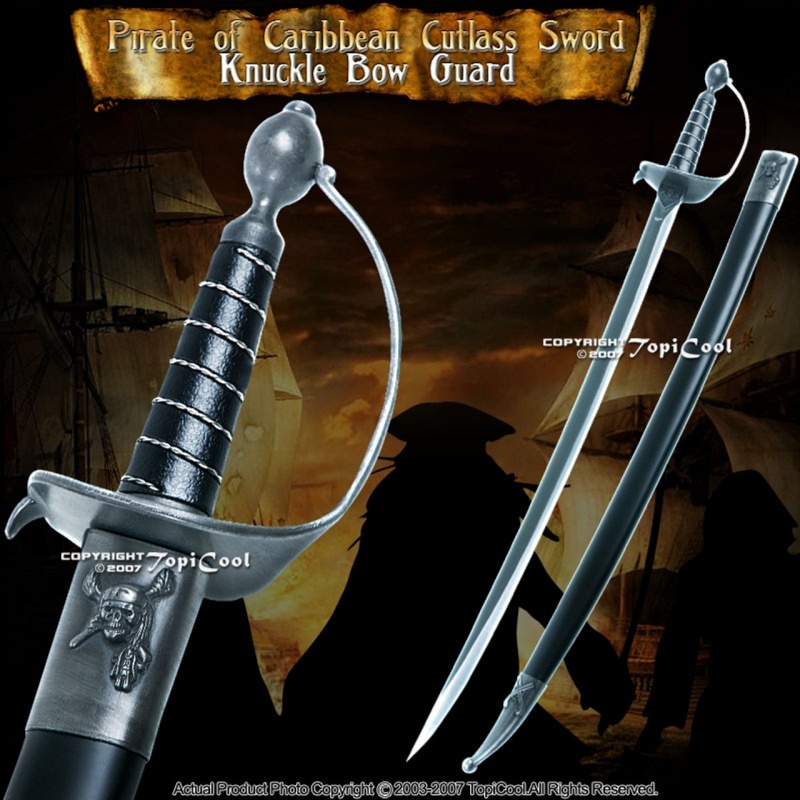31.5" Classic Caribbean Pirate Cutlass Sword Bow Guard Cosplay Movie ...