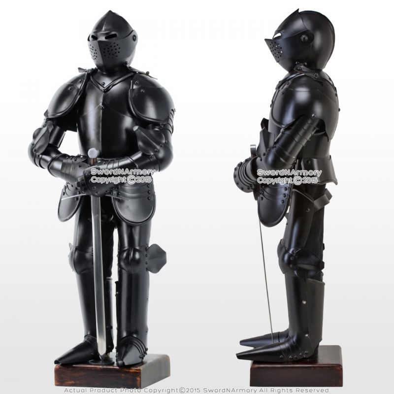 Stainless Steel Mini Duke Of Burgundy Suit Of Armor Medieval Knight W ...