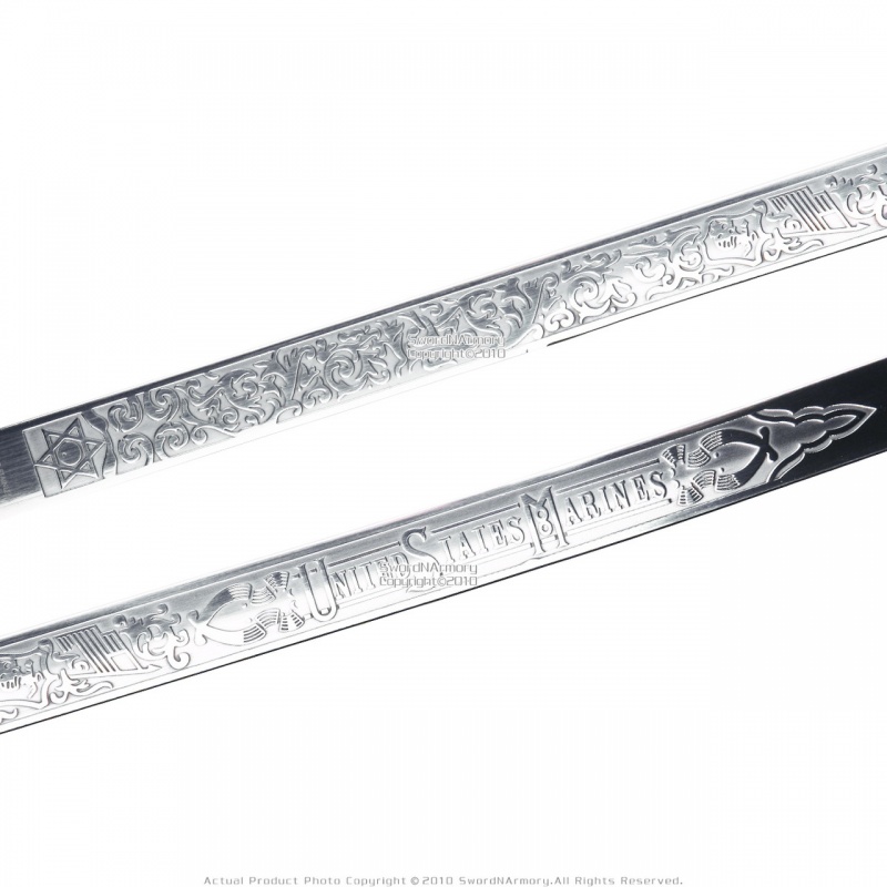 United States Military Nco Marine Saber Sword Usmc Gold Scabbard