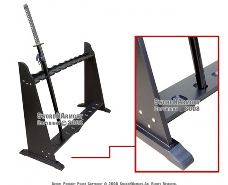 Vertical Shogun Style Upright Stand Samurai Sword Display Stand Hold 10 ...