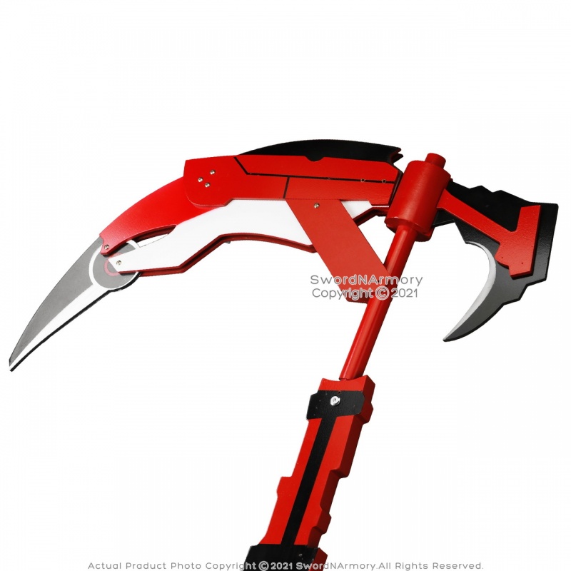53.5" Wood Crescent Rose Ruby Scythe Fantasy Cartoon Anime Cosplay ...