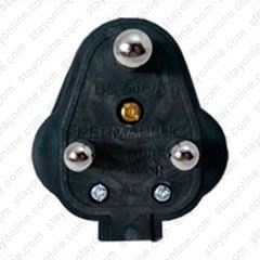 Buy Ac Male Power Plug India BS546 15 Amp 250 Volt Black Down Angle ...