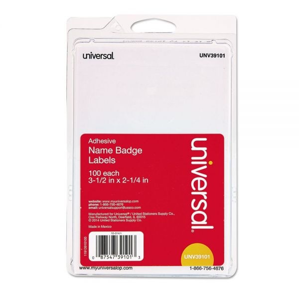 Universal Self Adhesive Name Tags