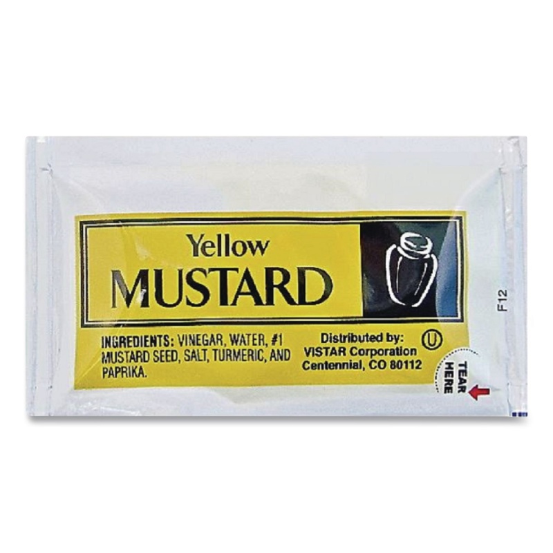 Buy Vistar Condiment Packets, Mustard, 0.16 Oz Packet, 200/Carton Online