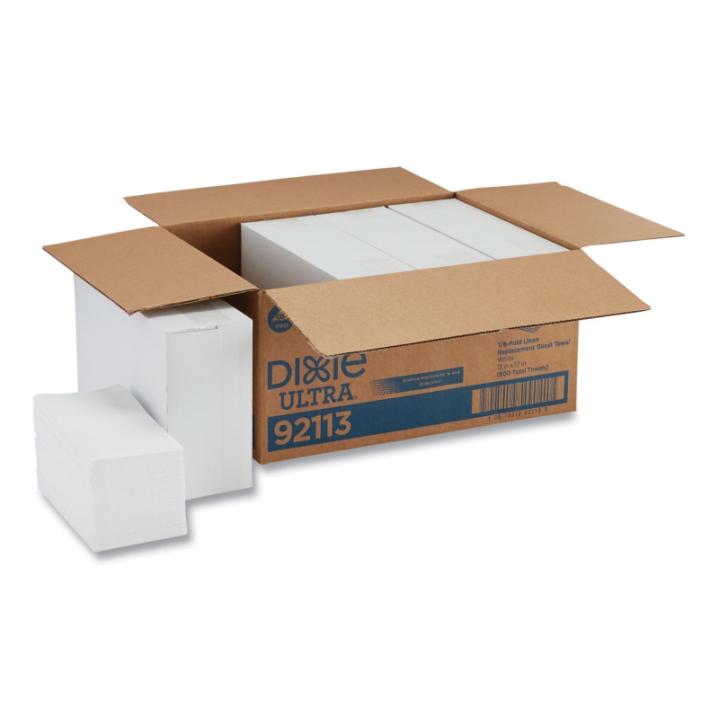 Dixie 1/6-Fold Linen Replacement Towels, 13 X 17, White, 200/Box, 4 ...
