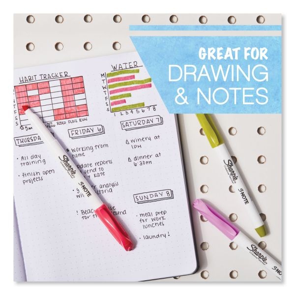 Sharpie S-Note Creative Markers, Assorted Ink Colors, Chisel Tip ...