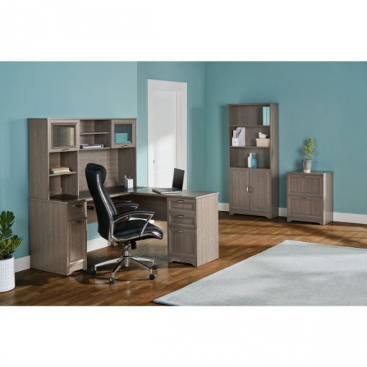 Realspace Magellan 59 W L Shape Corner Computer Desk Gray