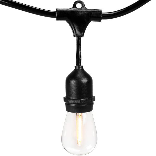 25 Ft. Patio Stringer - (15) Suspended Medium Base Sockets