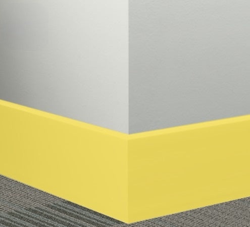 Johnsonite Canary Rubber Millwork Contoured Wall Base - 6" X 96" X 3/8 ...