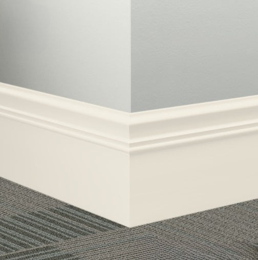 Johnsonite White Sand Rubber Millwork Contoured Wall Base - 6" X 96" X ...