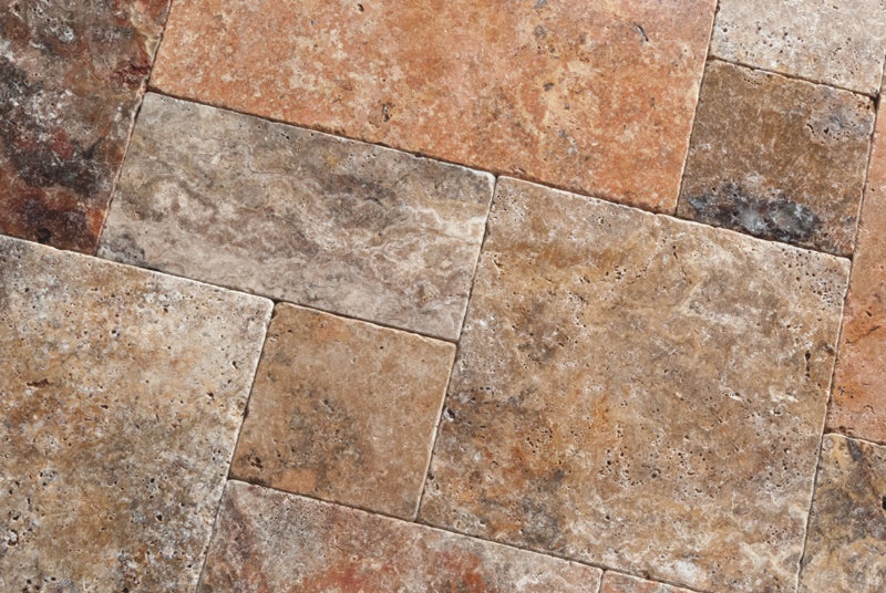 Scabos Travertine Roman Pattern - Tumbled - Various Sizes