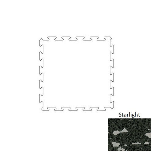 Buy Prime Sports Starlight 10% EPDM Chip Color Rubber Interlocking Tile ...