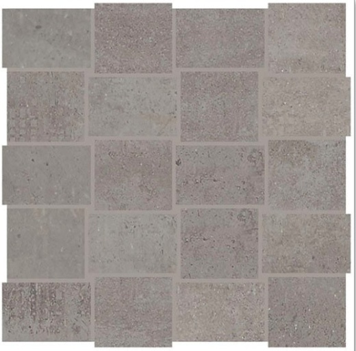 Union Industrial Gray Porcelain Mosaic - 2" X 3" Modern Weave - Matte