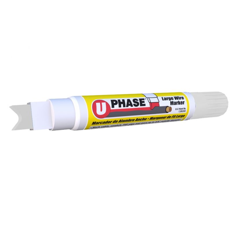 Buy U-Phase Large Permanent Wire Marker - White Online