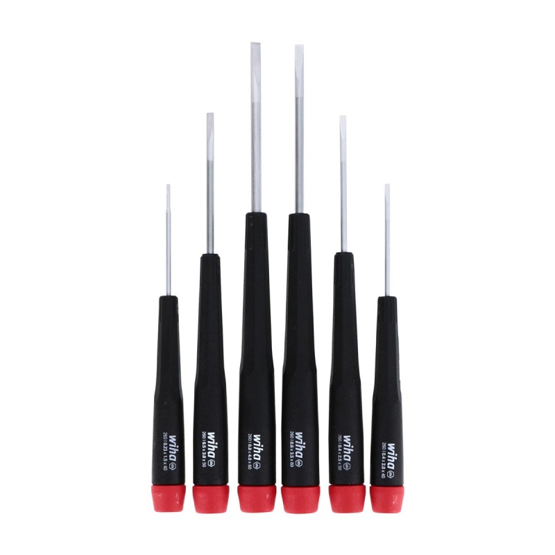 Wiha Precision Slotted Screwdriver Set (6 Piece) - High-Quality Tools ...