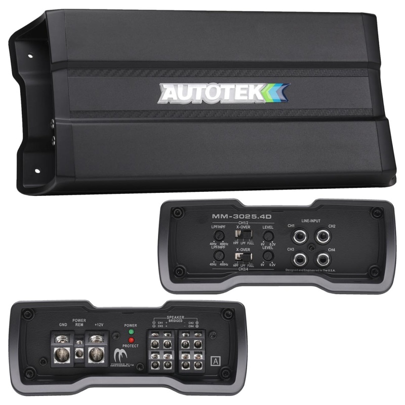 Autotek Mean Machine Compact 4 Channel Amplifier, 3000 Watts - High ...