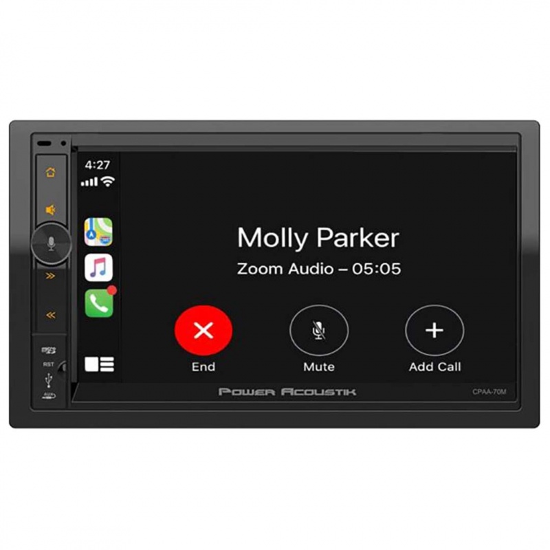 Power Acoustik 7” Double Din Fixed Face Touchscreen Mechless Receiver ...