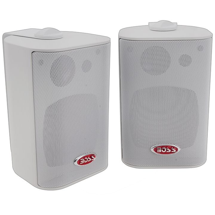 Buy Boss Audio Marine 3-Way Box Speakers With 4” Woofer (White) Online