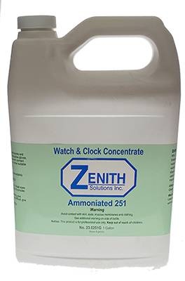 Buy Zenith #251 Ammoniated Watch & Clock Cleaning Concentrate - Gallon ...