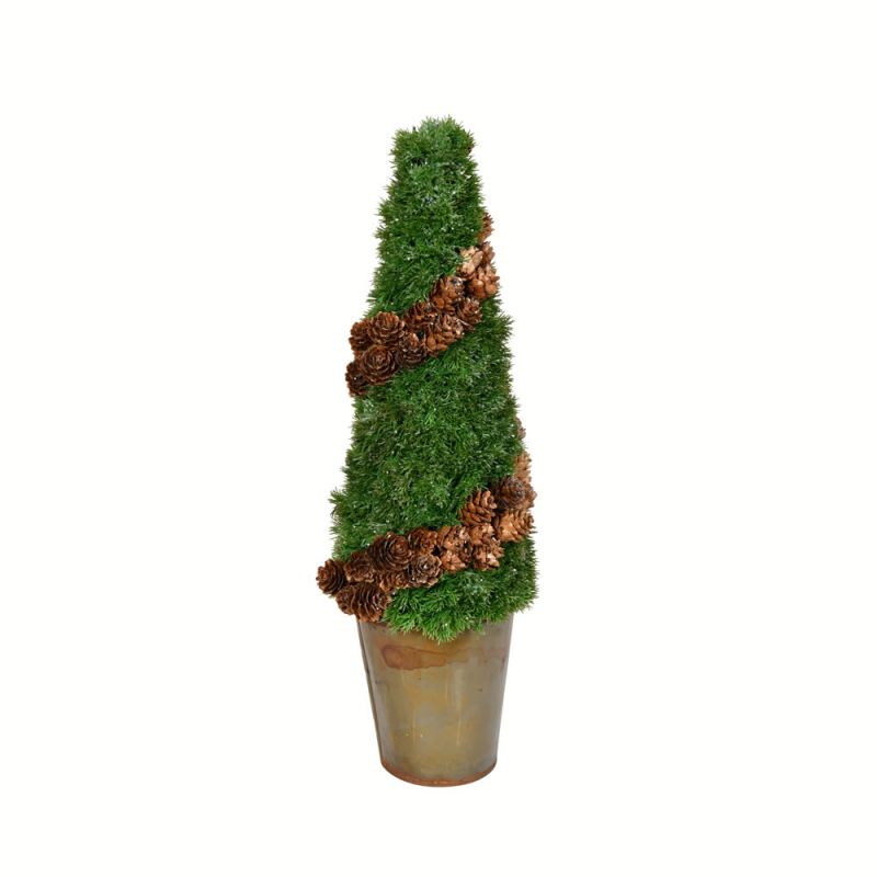 Buy 18" Potted Cedar Tree Online - Artificial Cone Shape Tree